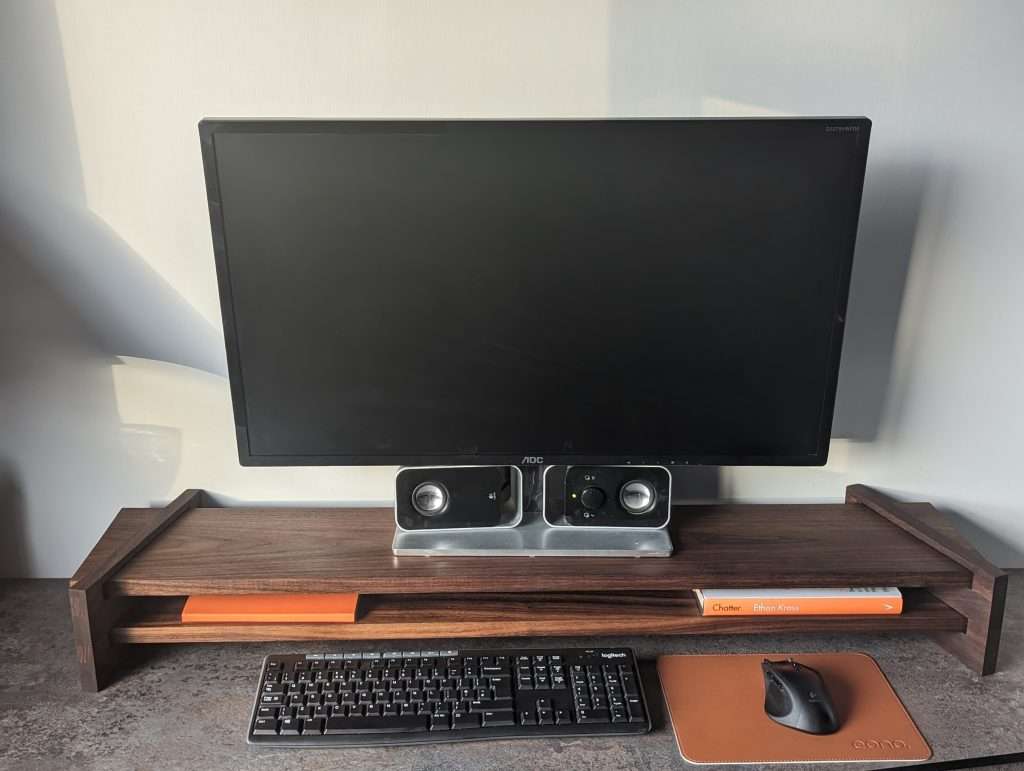 Adjustable Black Walnut monitor stand/shelf/riser, iMac stand… – Wood ...
