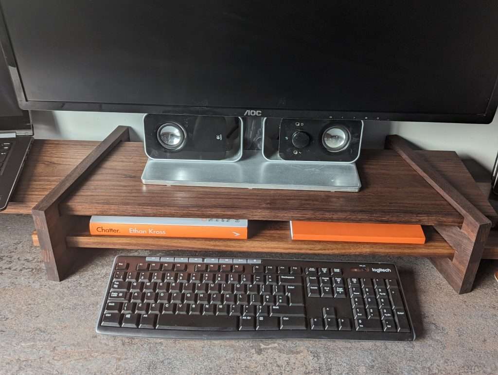 Adjustable Black Walnut monitor stand/shelf/riser, iMac stand… – Wood ...