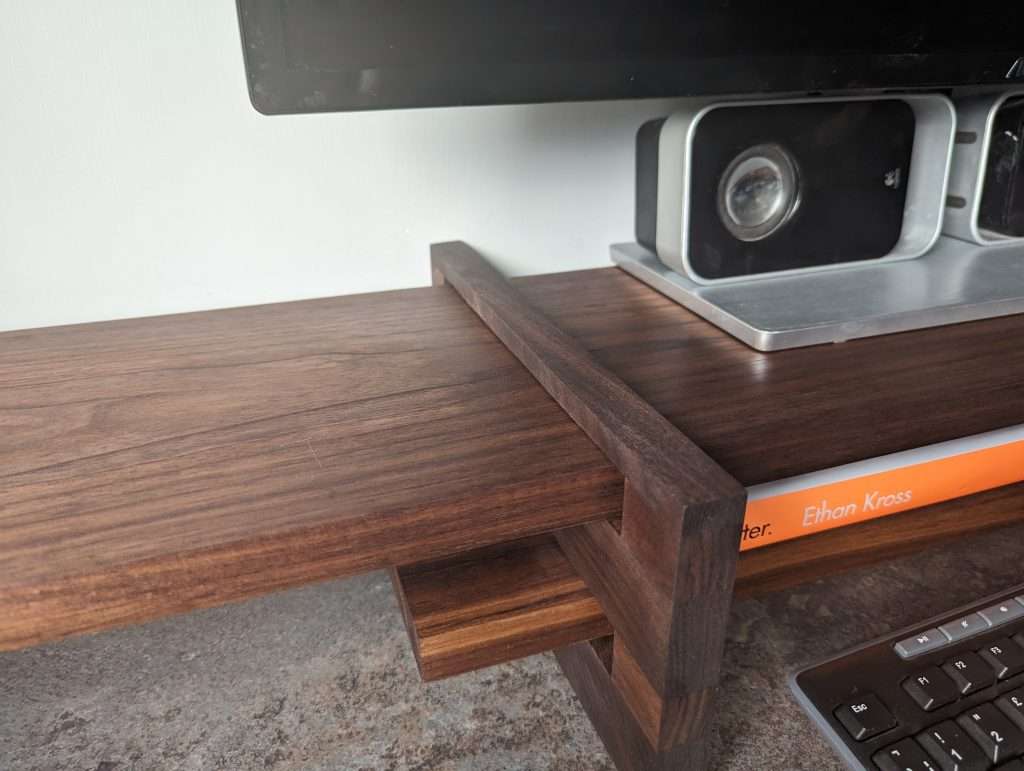 Adjustable Black Walnut monitor stand/shelf/riser, iMac stand… – Wood ...