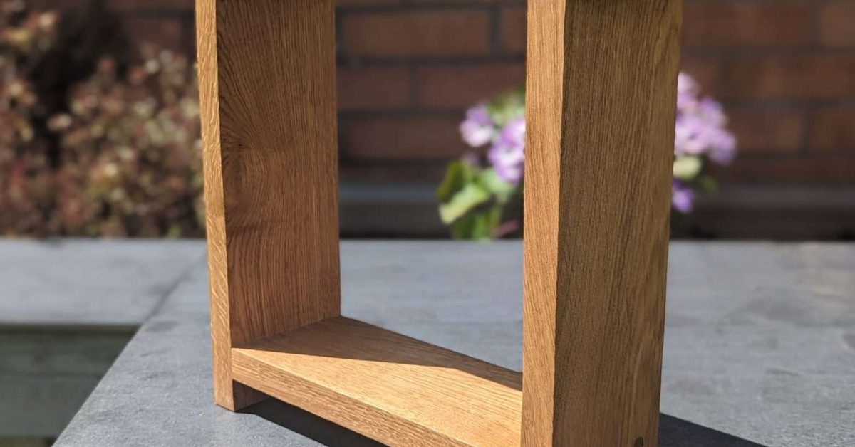 Solid Oak Square Countertop Shelf Stand – Wood 'N' Pegs